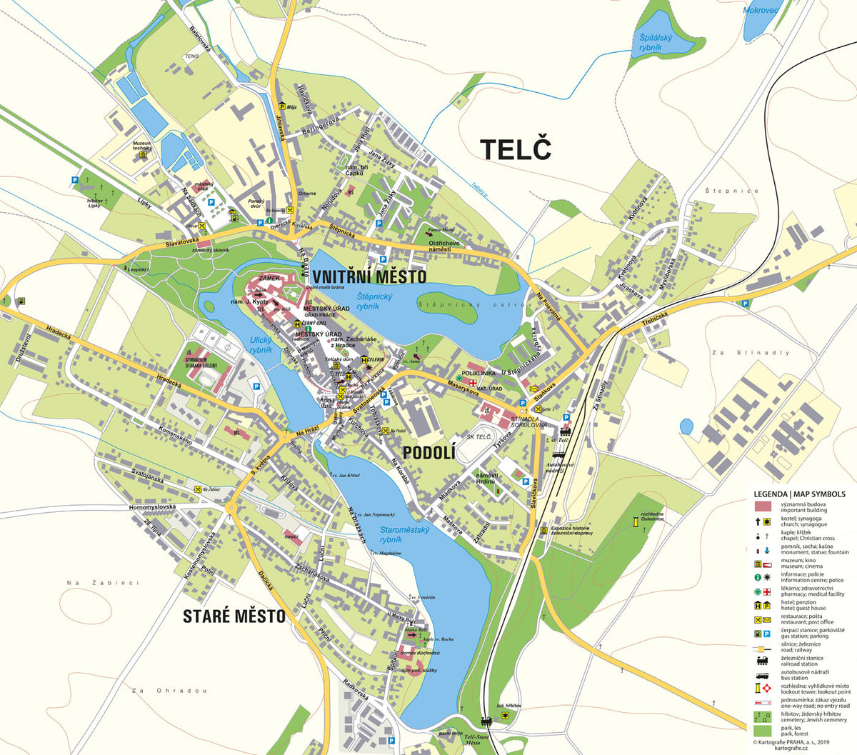 Telč city Map – UNESCO site by Kartografie PRAHA, a. s. | Avenza Maps