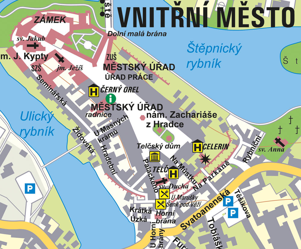 Telč city Map – UNESCO site by Kartografie PRAHA, a. s. | Avenza Maps