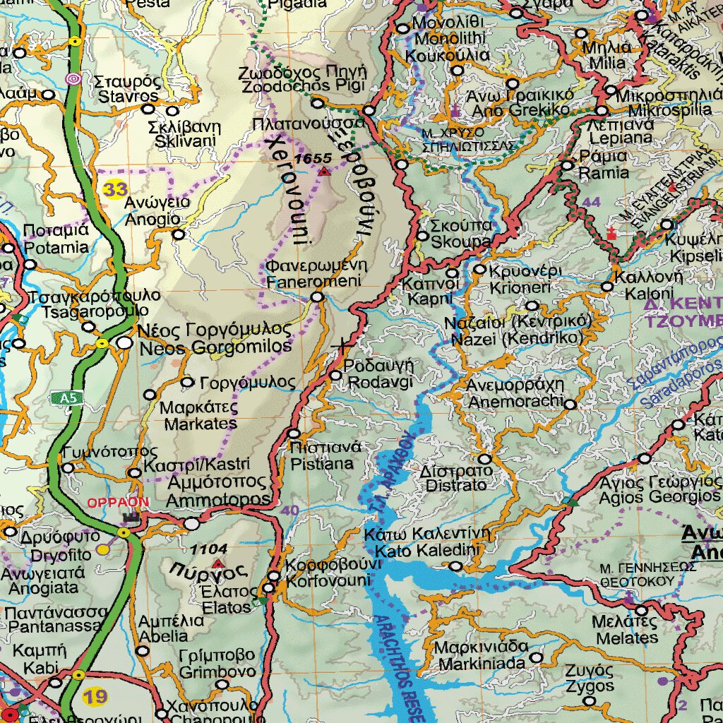 Epirus and Western Greece Map by Anavasi editions | Avenza Maps