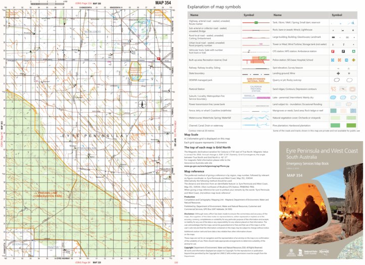 Eyre Peninsula and West Coast Map 354 by Mapland - Department for ...