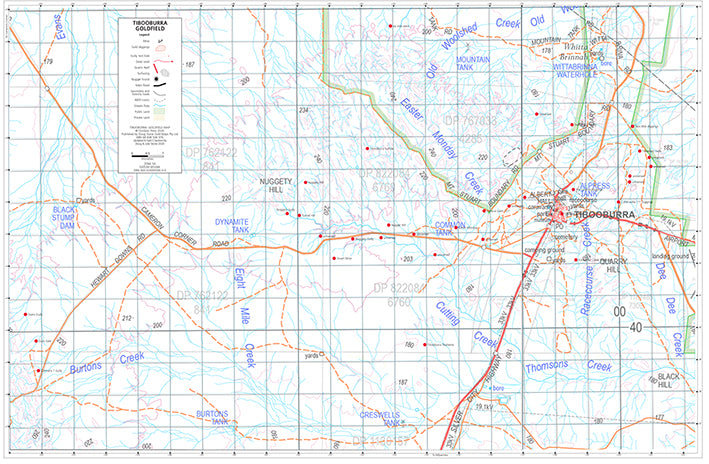Evans Gully Tibooburra Goldfield Map by Doug Stone GOLD MAPS | Avenza Maps