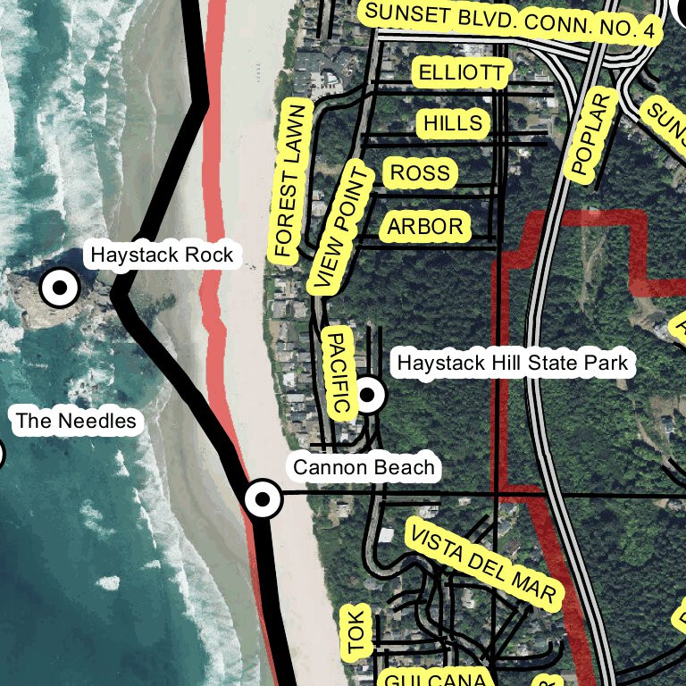 Cannon Beach Oregon Map