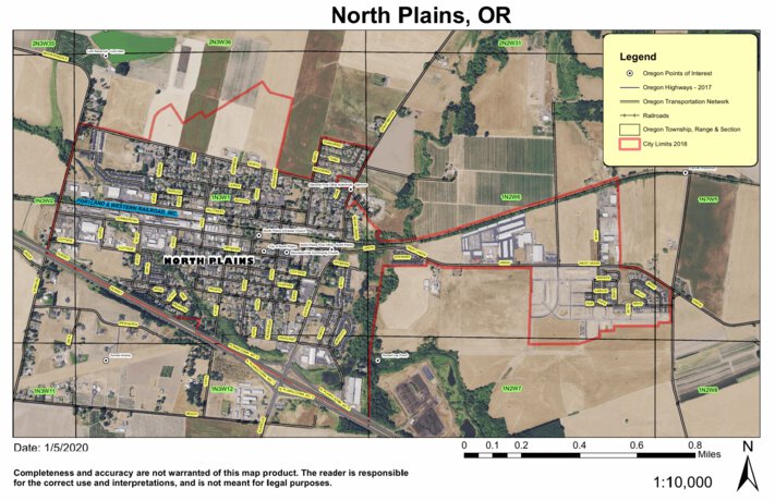 North Plains, Oregon Map by Super See Services | Avenza Maps