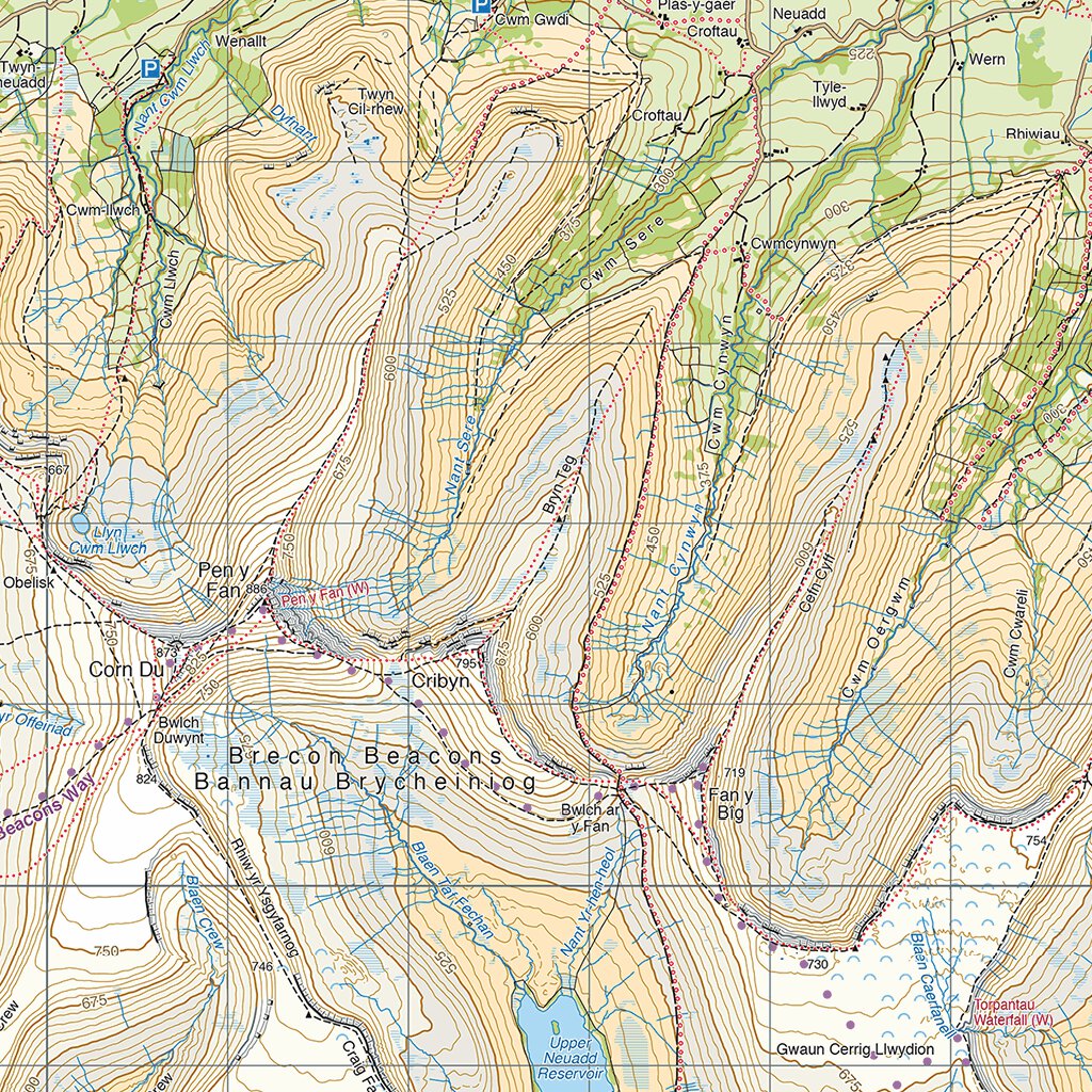 Brecon Beacons (Bannau Brycheiniog) Map by HARVEY Maps | Avenza Maps