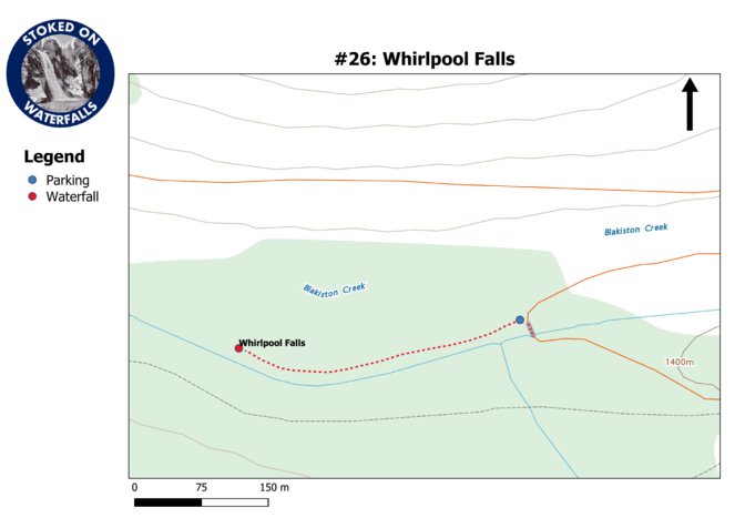 026 - Whirlpool Falls Map by Stoked On Waterfalls | Avenza Maps