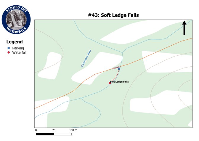 043 - Soft Ledge Falls Map by Stoked On Waterfalls | Avenza Maps