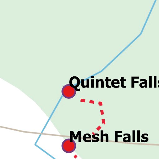 074-076 - Round Face Falls, Mesh Falls, & Quintet Falls Map by Stoked ...
