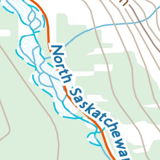 Northern Banff National Park Region - North Area Map by Stoked On ...