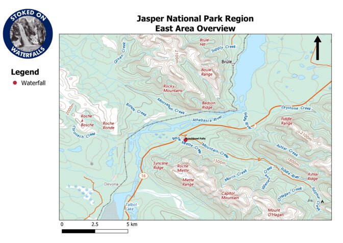 Jasper National Park Region - East Area Overview Map by Stoked On ...