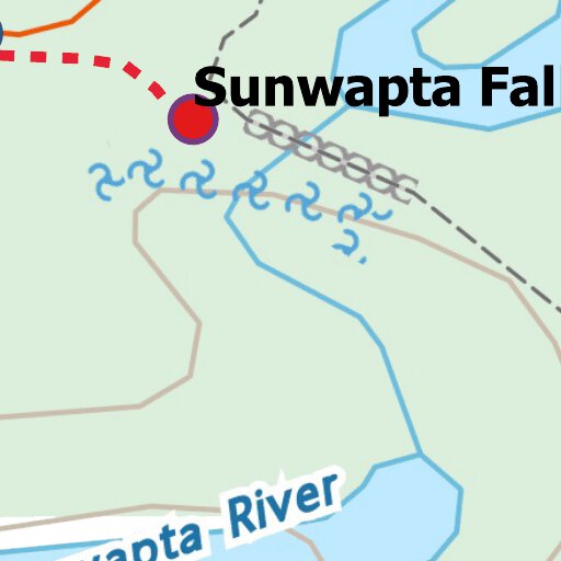 178 - Sunwapta Falls Map by Stoked On Waterfalls | Avenza Maps