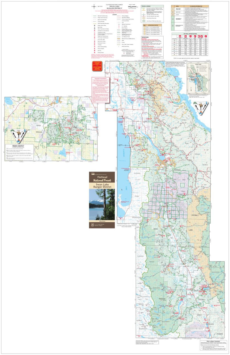 Flathead NF Swan Lake Ranger District 2016 Map by US Forest Service R1 ...