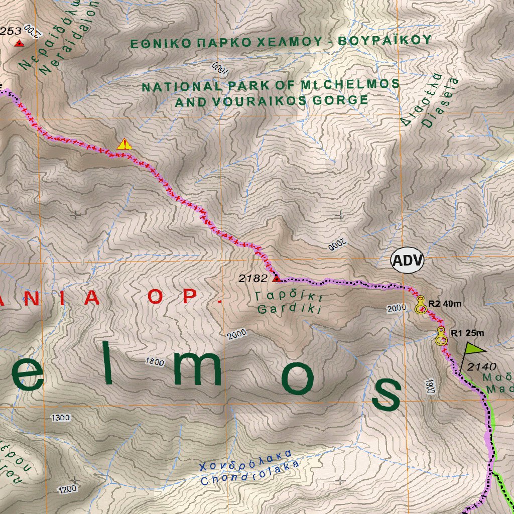 Mt Chelmos - Dourdouvana, Peloponnese Map by Anavasi editions | Avenza Maps