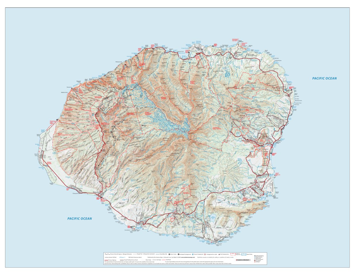 Kauai Map by Tom Harrison Maps | Avenza Maps