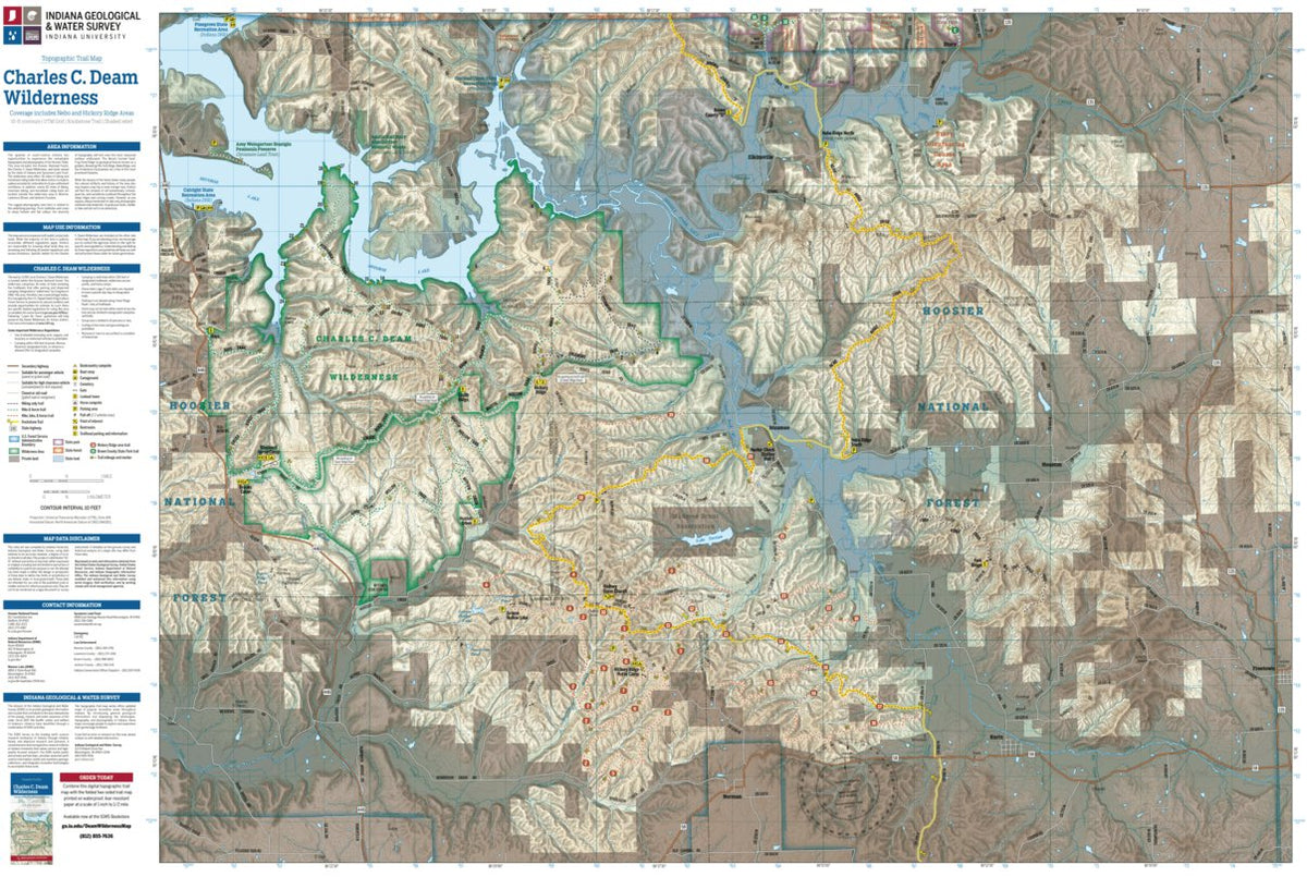 Charles C. Deam Wilderness including Nebo and Hickory Ridge Areas Map ...