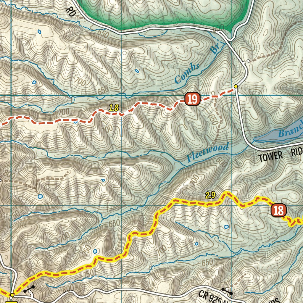 Charles C. Deam Wilderness including Nebo and Hickory Ridge Areas Map ...