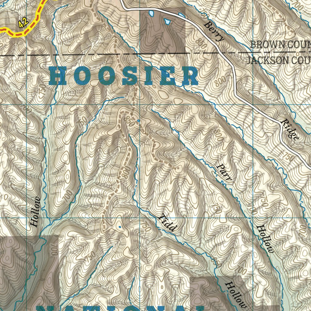 Charles C. Deam Wilderness including Nebo and Hickory Ridge Areas Map ...