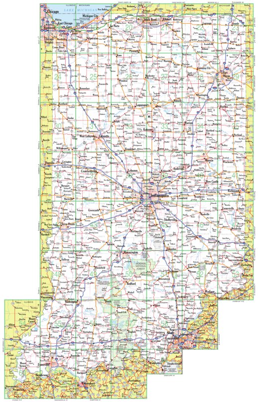 Indiana Atlas & Gazetteeer Highway Map by Garmin | Avenza Maps