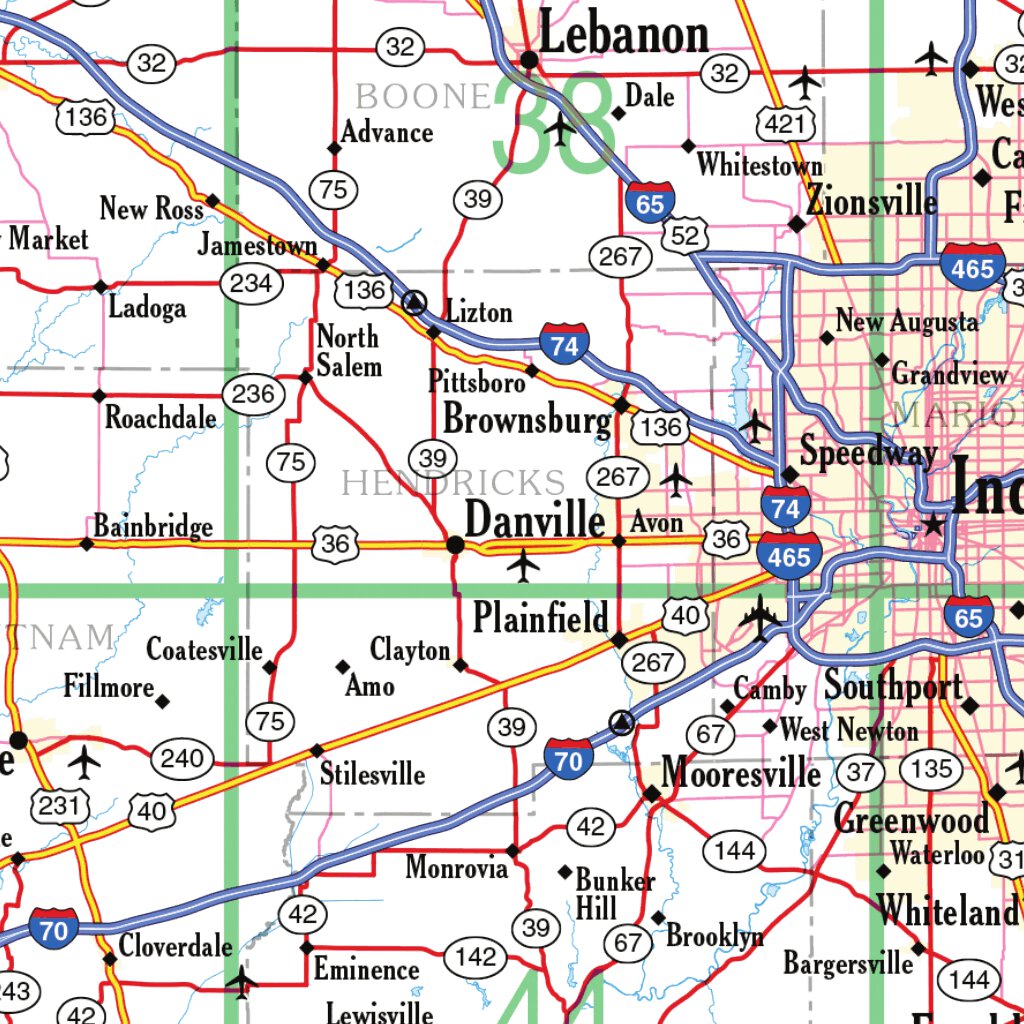 Indiana Atlas & Gazetteeer Highway Map by Garmin | Avenza Maps