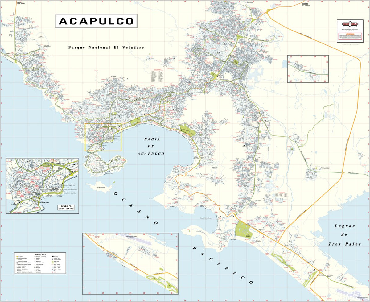 Acapulco / Zona Turística / Calles Map by Guia Roji | Avenza Maps