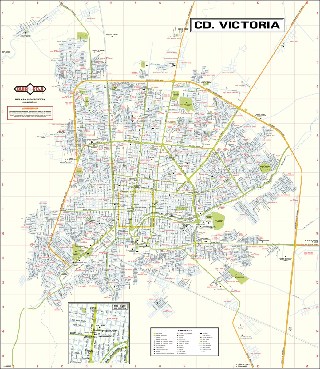 Guia Roji Calles Ciudad Victoria / Zona Urbana Map by Guia Roji ...