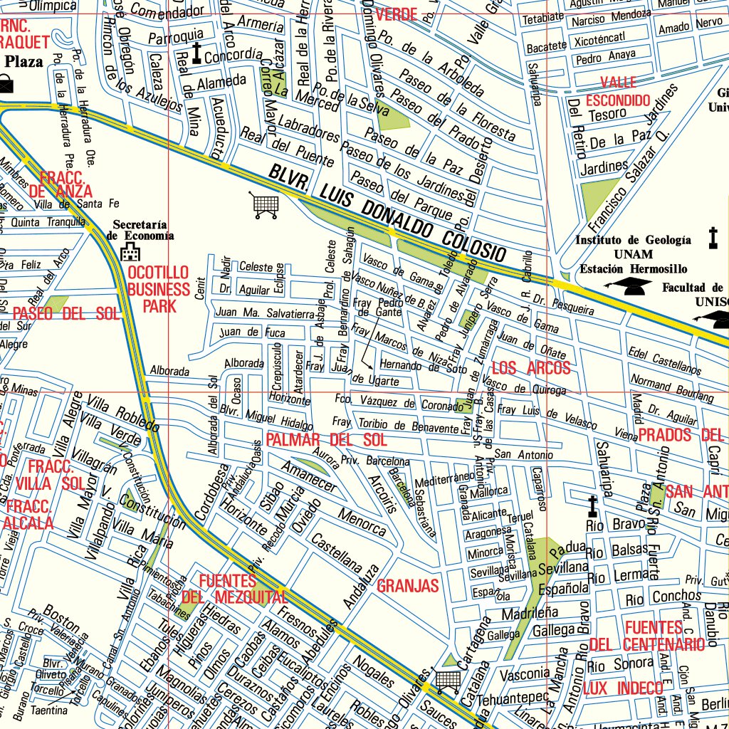 Guia Roji Calles Ciudad Hermosillo / Zona Urbana Map by Guia Roji ...