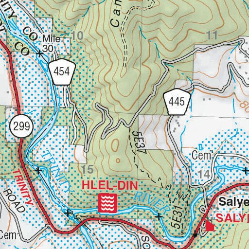 Salyer Map by US Forest Service R5 | Avenza Maps