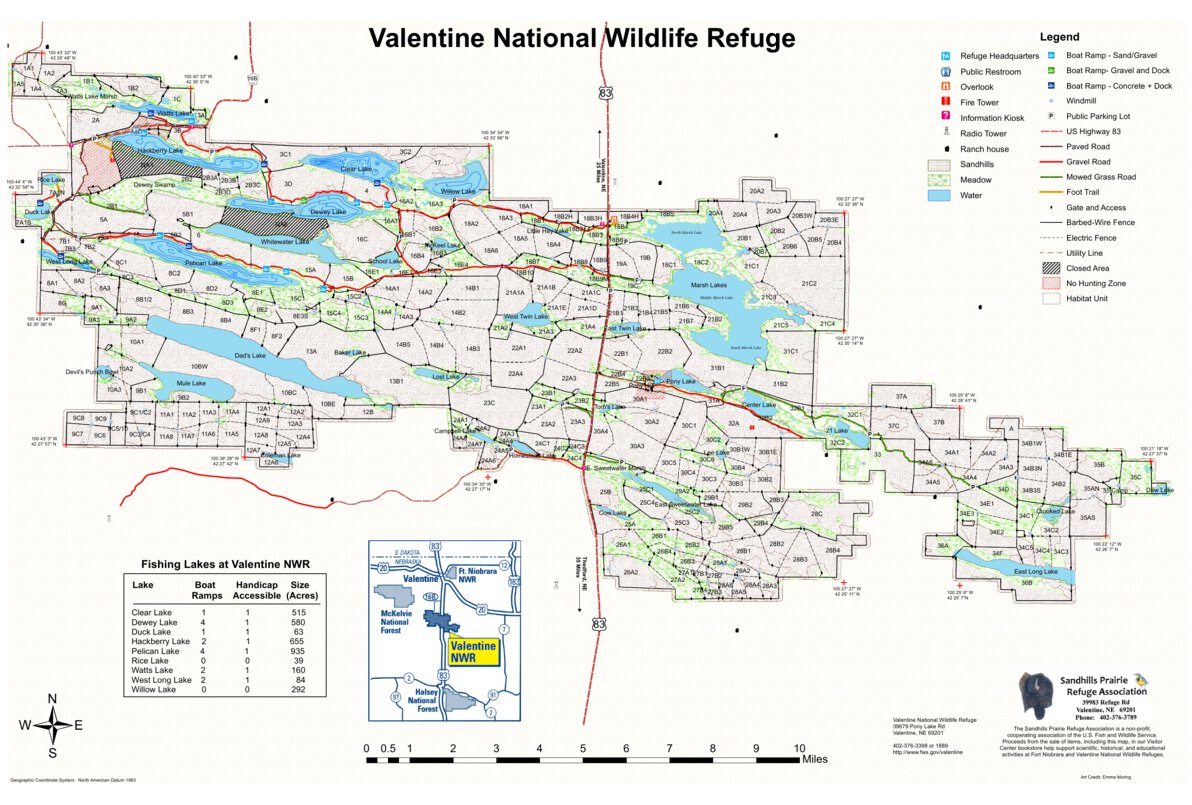 Valentine National Wildlife Refuge Map by Sandhills Prairie Refuge ...