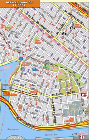 Mapa de la Cuidad Autónoma de Buenos Aires Map by MAPAS ARGENGUIDE De ...