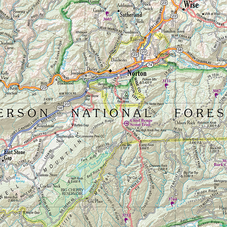 Virginia Atlas & Gazetteer Map by Garmin | Avenza Maps