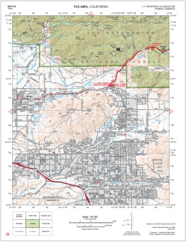 Yucaipa Map by US Forest Service R5 | Avenza Maps