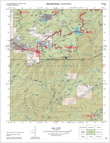 Keller Peak Map by US Forest Service R5 | Avenza Maps