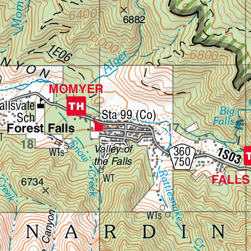 Forest Falls Map by US Forest Service R5 | Avenza Maps