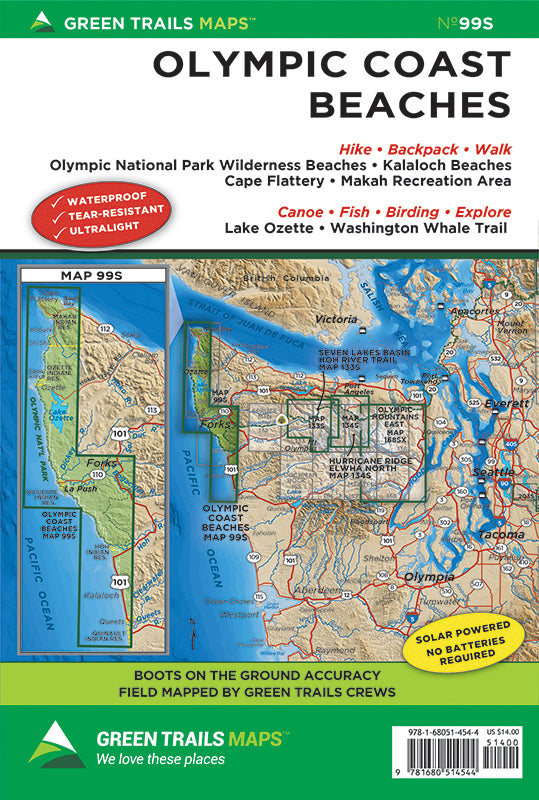 099S: Olympic Coast Beaches, WA Map by Green Trails Maps, Inc. | Avenza ...