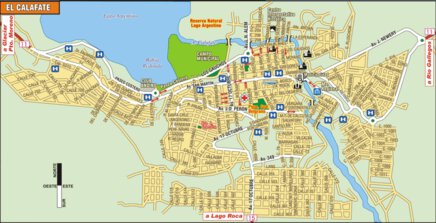 El Calafate Map by MAPAS ARGENGUIDE De Latinbaires Editores srl ...