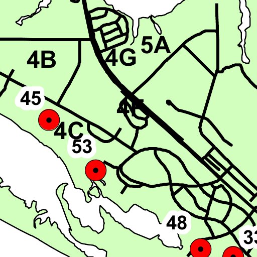 Tyndall AFB Deer Hunt Stands Map by iSportsman | Avenza Maps