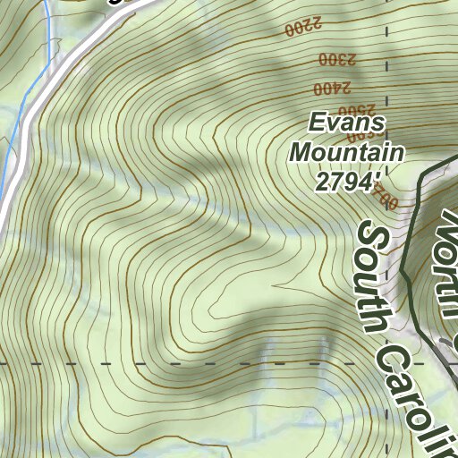 Saluda Mountains Passage of the Palmetto Trail Map by Palmetto ...