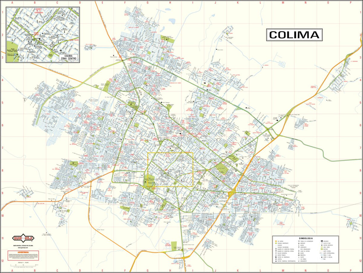 Guia Roji Calles Ciudad de Colima / Zona Urbana Map by Guia Roji ...