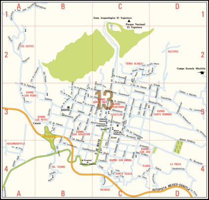 Guia Roji Calles Ciudad de Cuernavaca / Zona Urbana Map by Guia Roji ...