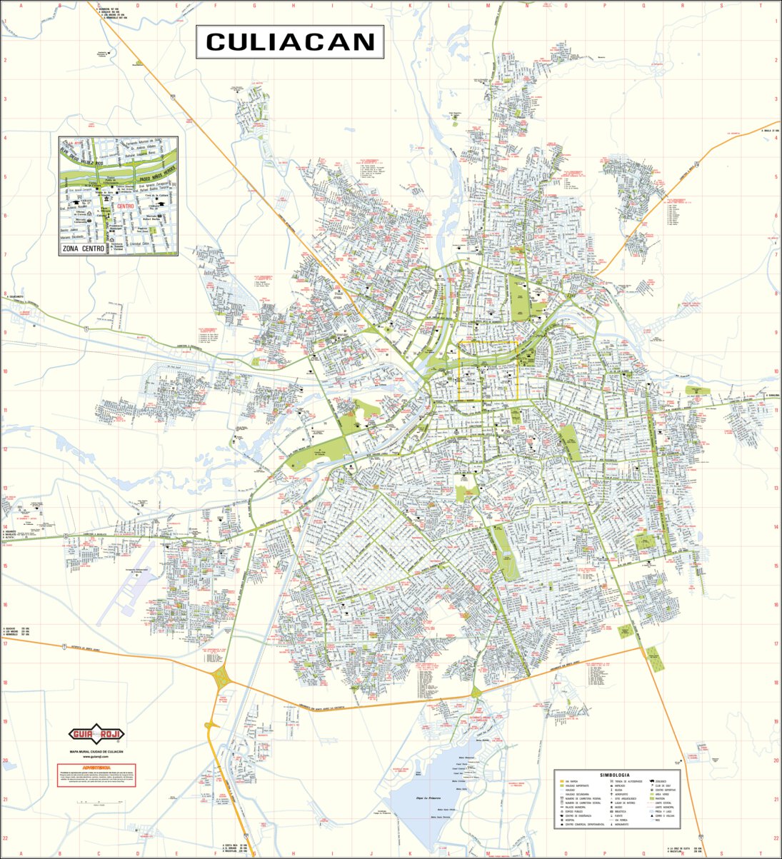 Guia Roji Calles Ciudad de Culiacán / Zona Urbana Map by Guia Roji ...