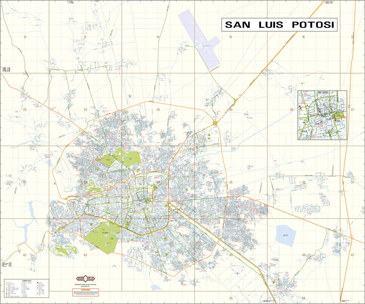 San Luis Potosí / Zona Urbana / Calles Map by Guia Roji | Avenza Maps