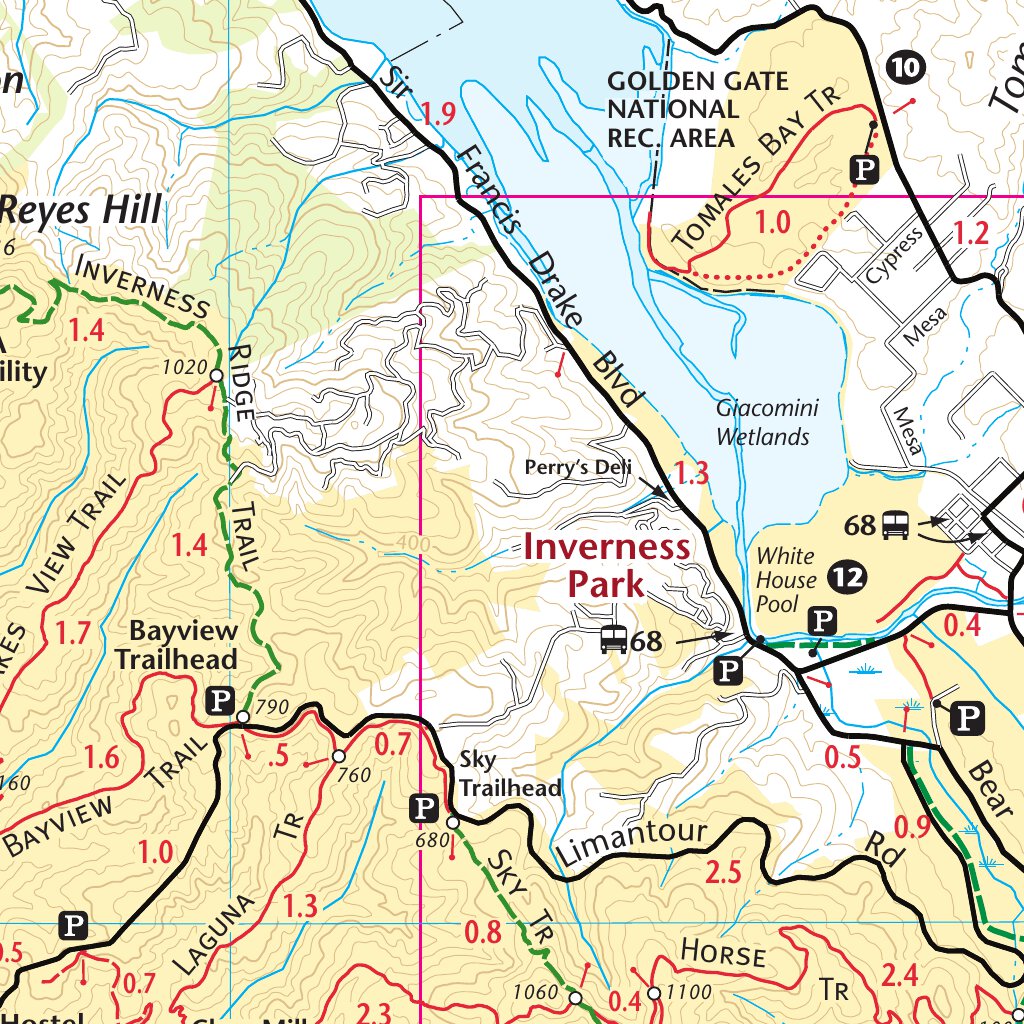Point Reyes National Seashore Trail Map 2022 by Map Adventures LLC ...