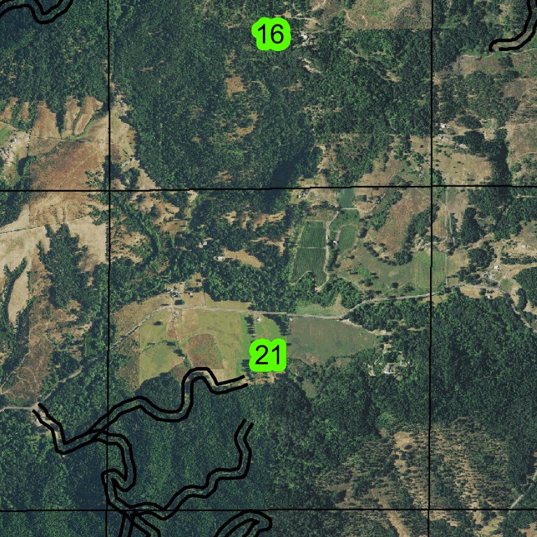 Calapooya Creek T24S R3W Township Map by Super See Services | Avenza Maps