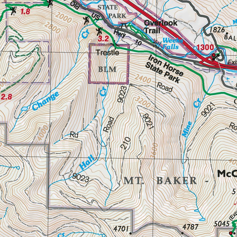 206: Bandera, WA Map by Green Trails Maps, Inc. | Avenza Maps