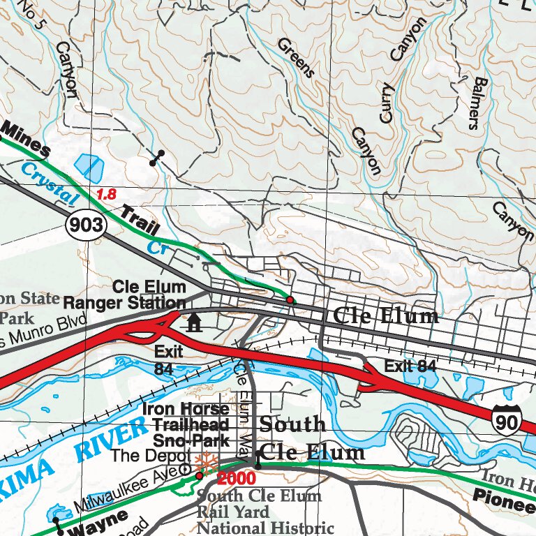 241: Cle Elum, WA Map by Green Trails Maps, Inc. | Avenza Maps