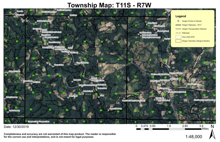 Blodgett T11S R7W Township Map by Super See Services | Avenza Maps