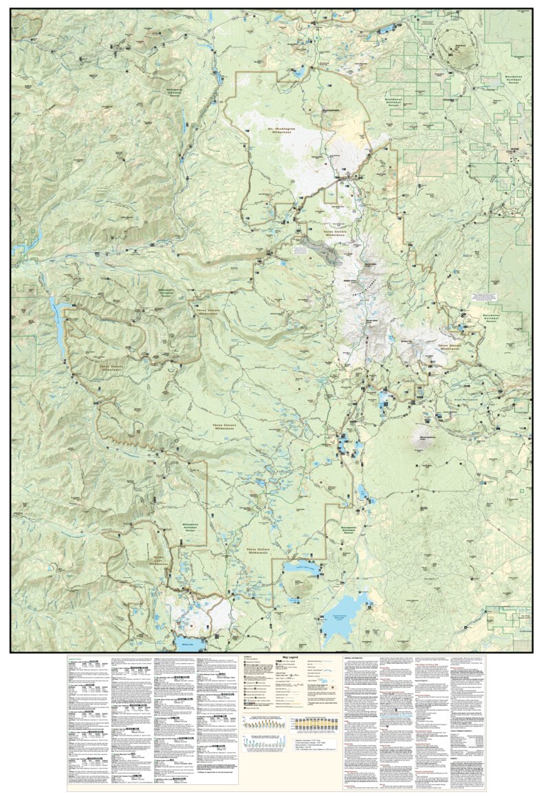 Three Sisters Wilderness, Oregon Map by Adventure Maps, Inc. | Avenza Maps