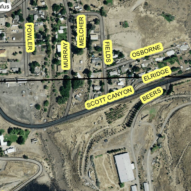 Rufus, Oregon Map by Super See Services | Avenza Maps