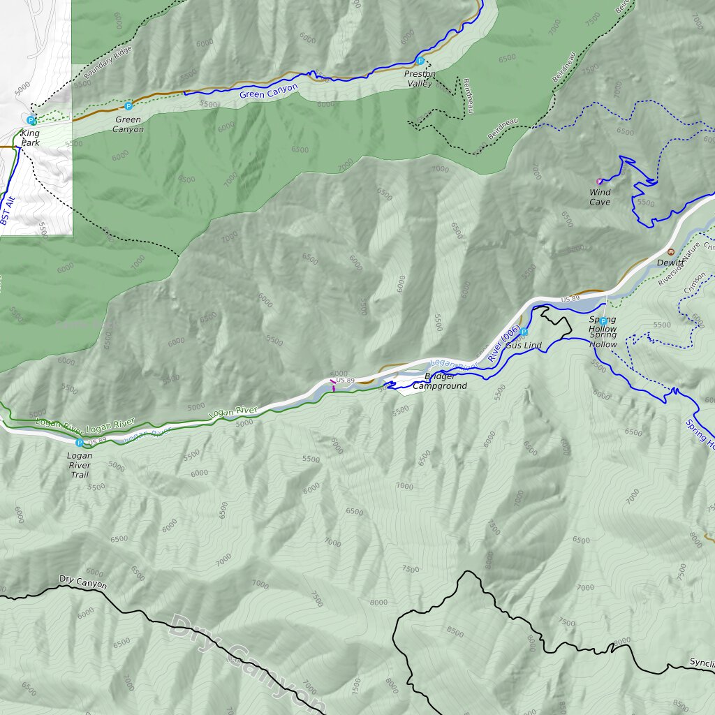 Logan to Bear Lake Trails Map by Orbital View, Inc. | Avenza Maps