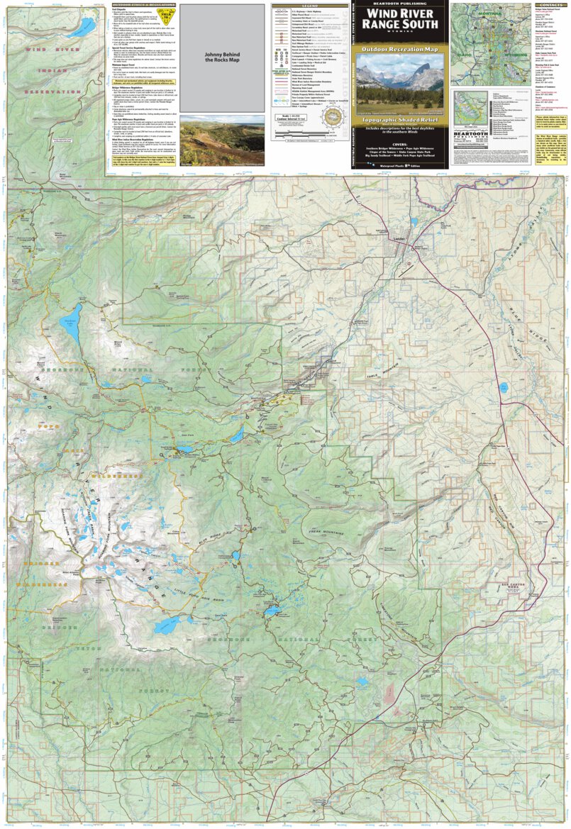 Wind River Range South 2020 Map by Beartooth Publishing | Avenza Maps