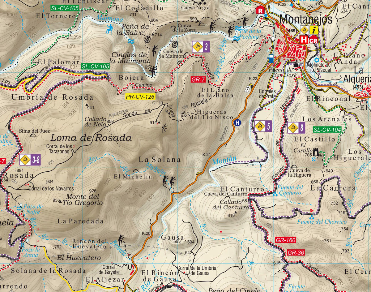 Serra d'Espadà. Nord-oest, Noroeste, Northwest Map by el Tossal ...